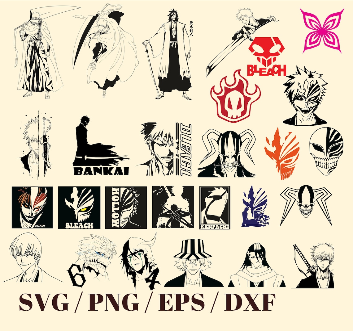 Anime Designs | Anime Bundle SVG Digital Download | Japanese SVG ...