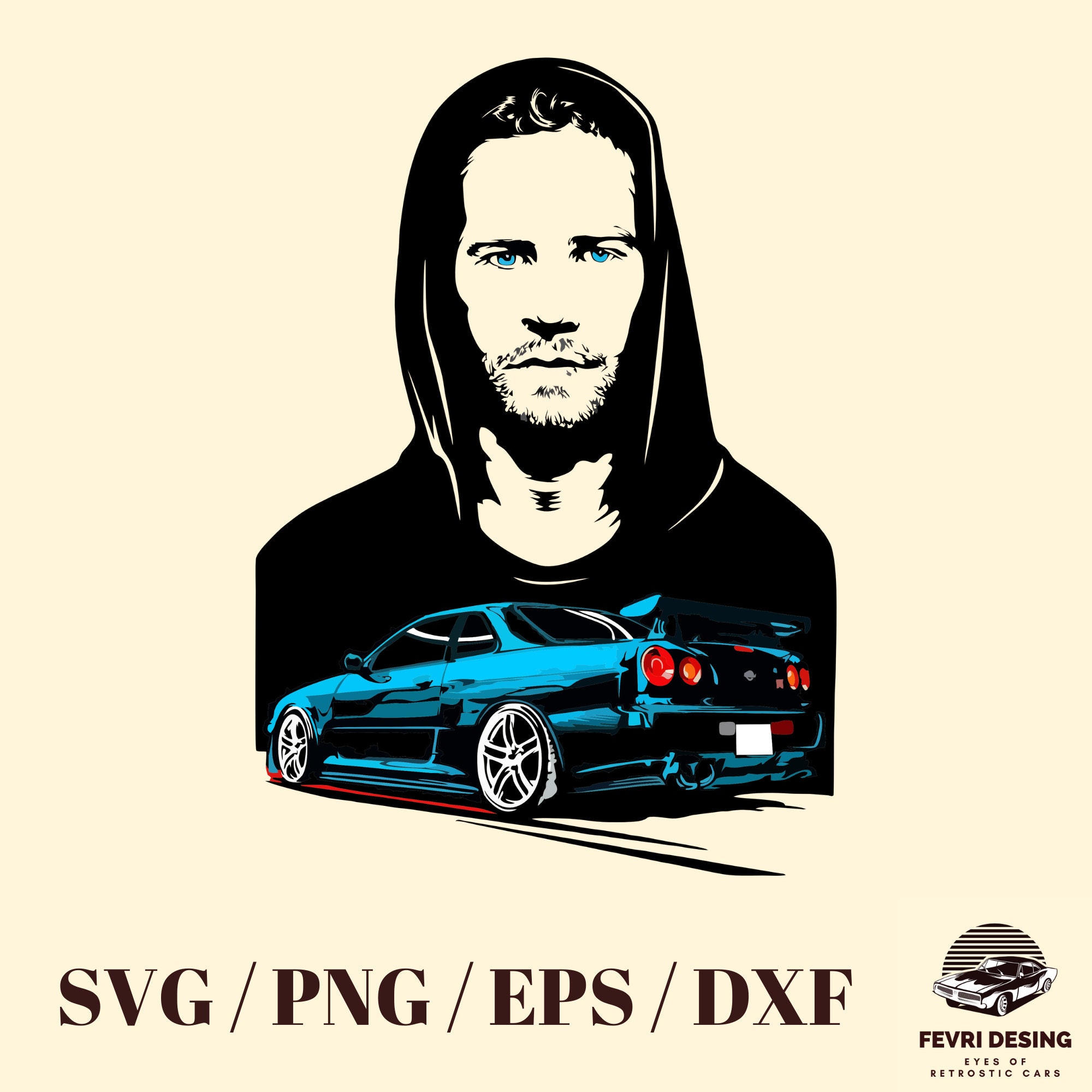 Fast and Furious,paul Walker ,fast Car, Vector Illustration | Svg, Dxf ...