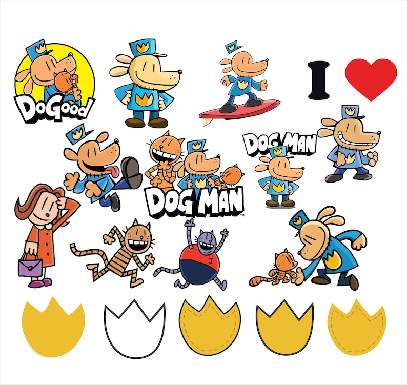 Dog Man Svg and Png Bundle Files for Cricut Sublimation, 2025 Party ...