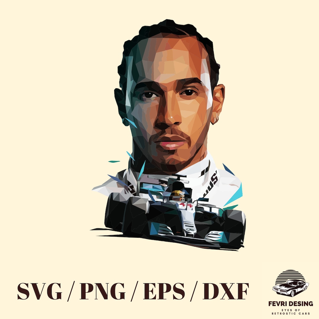 Lewis Hamilton Fan Art Illustration | Svg, Eps, Dxf, Png | for Poster ...