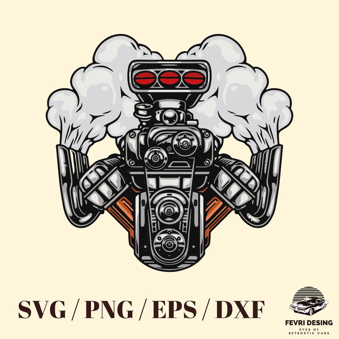 V8 Car Engine SVG Sticker | Car Lover Gift | Vinyl Decal for Laptop ...