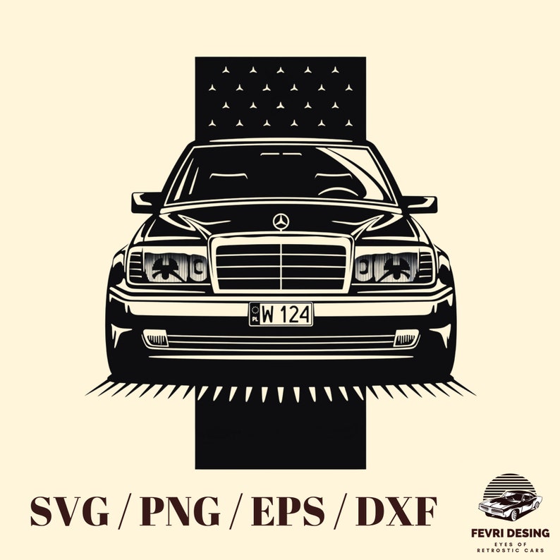 Mercedes Benz W124 Car Design Svg Dxf Eps Png Classic - Etsy Australia