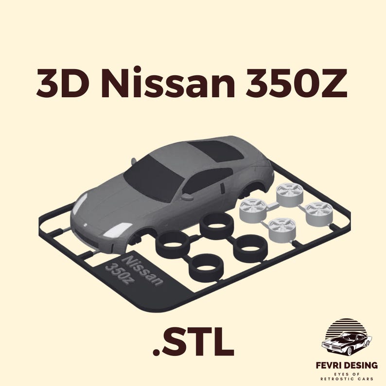 3D Nissan 350Z Model STL File - Printable Iconic Japanese Sports Car ...