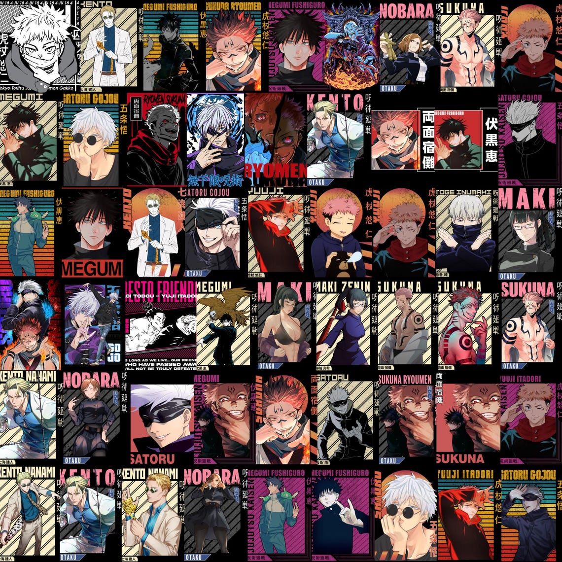 Jujutsu Kaisen PNG Bundle, Anime PNG, Png Manga PNG, Cut File Gojo Png ...