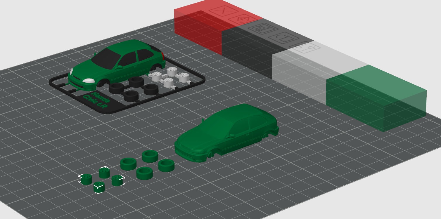 Honda Civic Type R 3D Car Model STL - Premium Honda Auto Art for Car ...