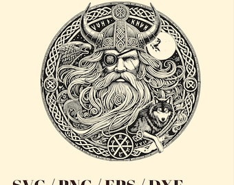 Odin Portrait | SVG JPG PNG | Odin Download | Odin T-shirt Design ...