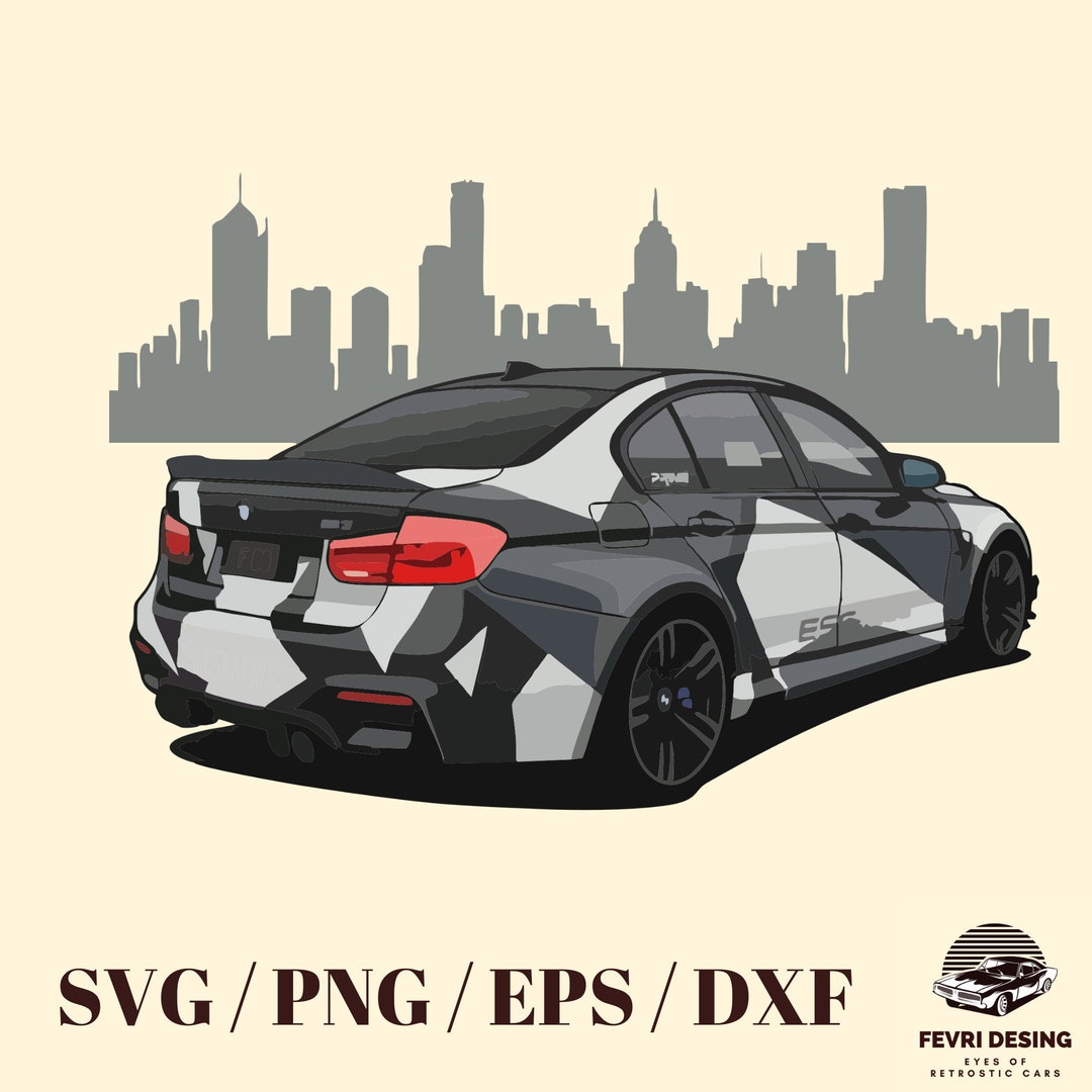BMW M3 Car Desing Svg, Dxf, Eps, Png Classic Car Wall Art, Tshirt ...