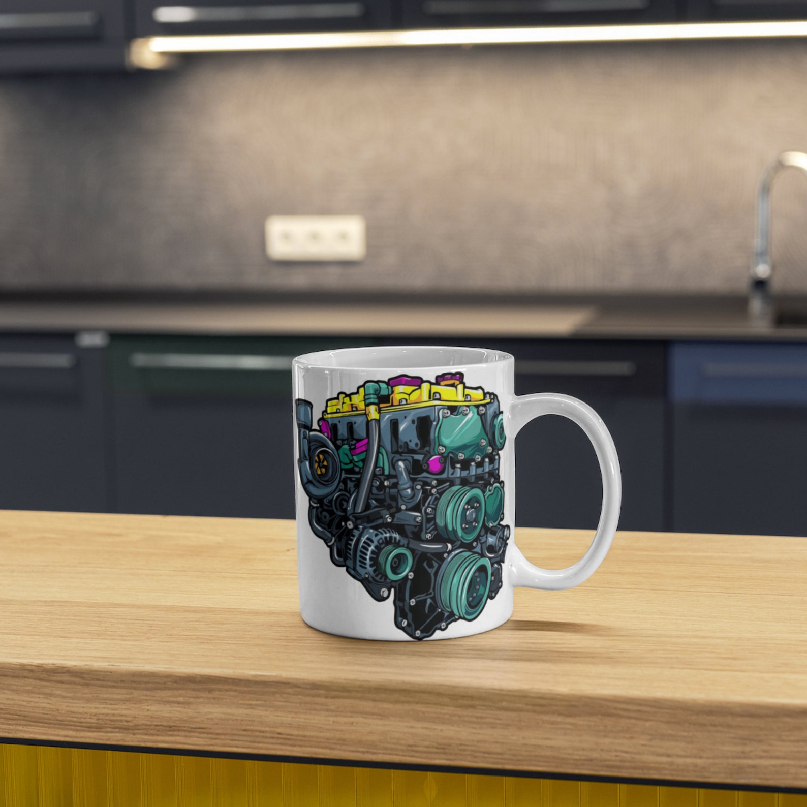 Cartoon Car Engine Print | Svg, Png, Eps, Dxf | Fun and Colorful Wall ...