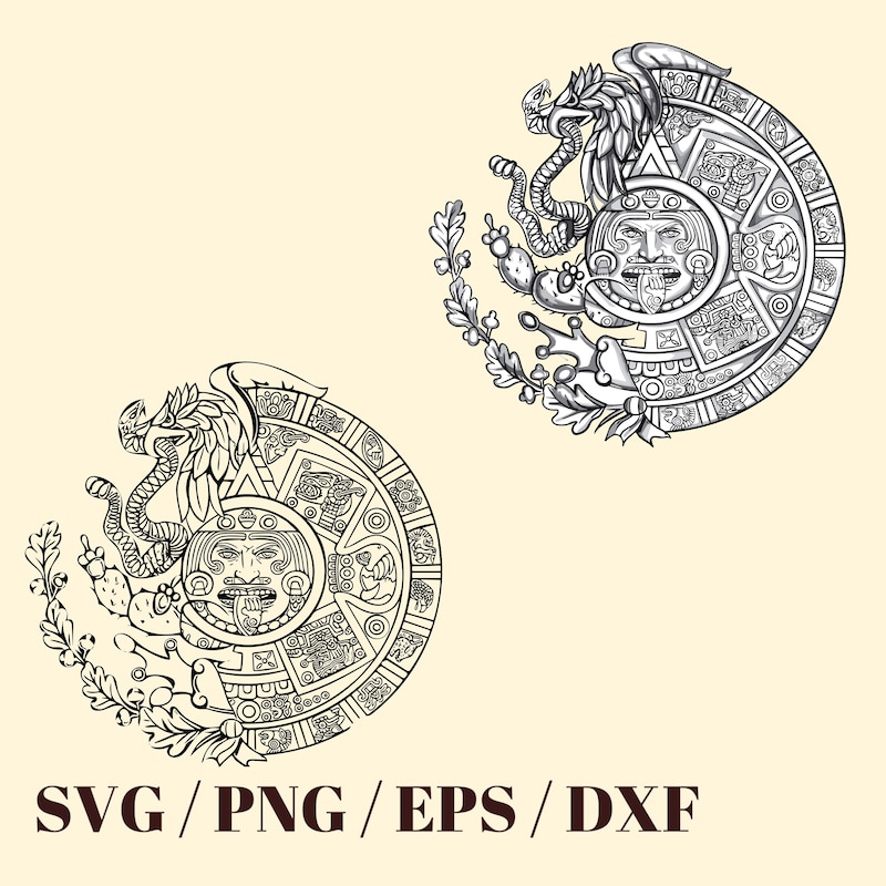 Aztec Calendar Svg - Etsy