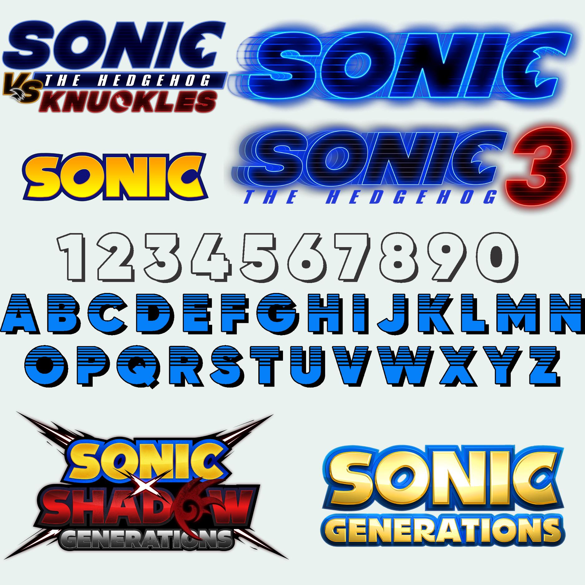 Super Sonic Hedgehog Bundle 460 Png & 146 Svg, Sonic and Shadow Font ...