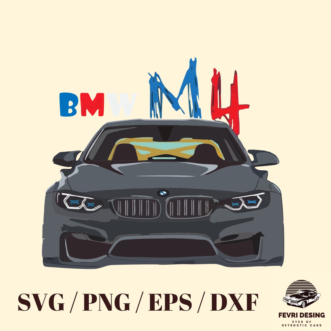 BMW M4 Car Desing Svg Dxf Eps Png Classic Car Wall Art - Etsy