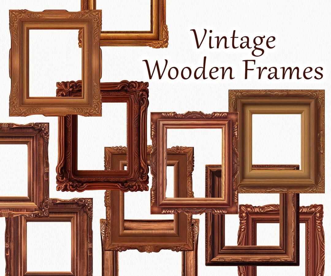 Vintage Frames Clipart. Antic Wooden Frames. Vintage Frames. Photo ...