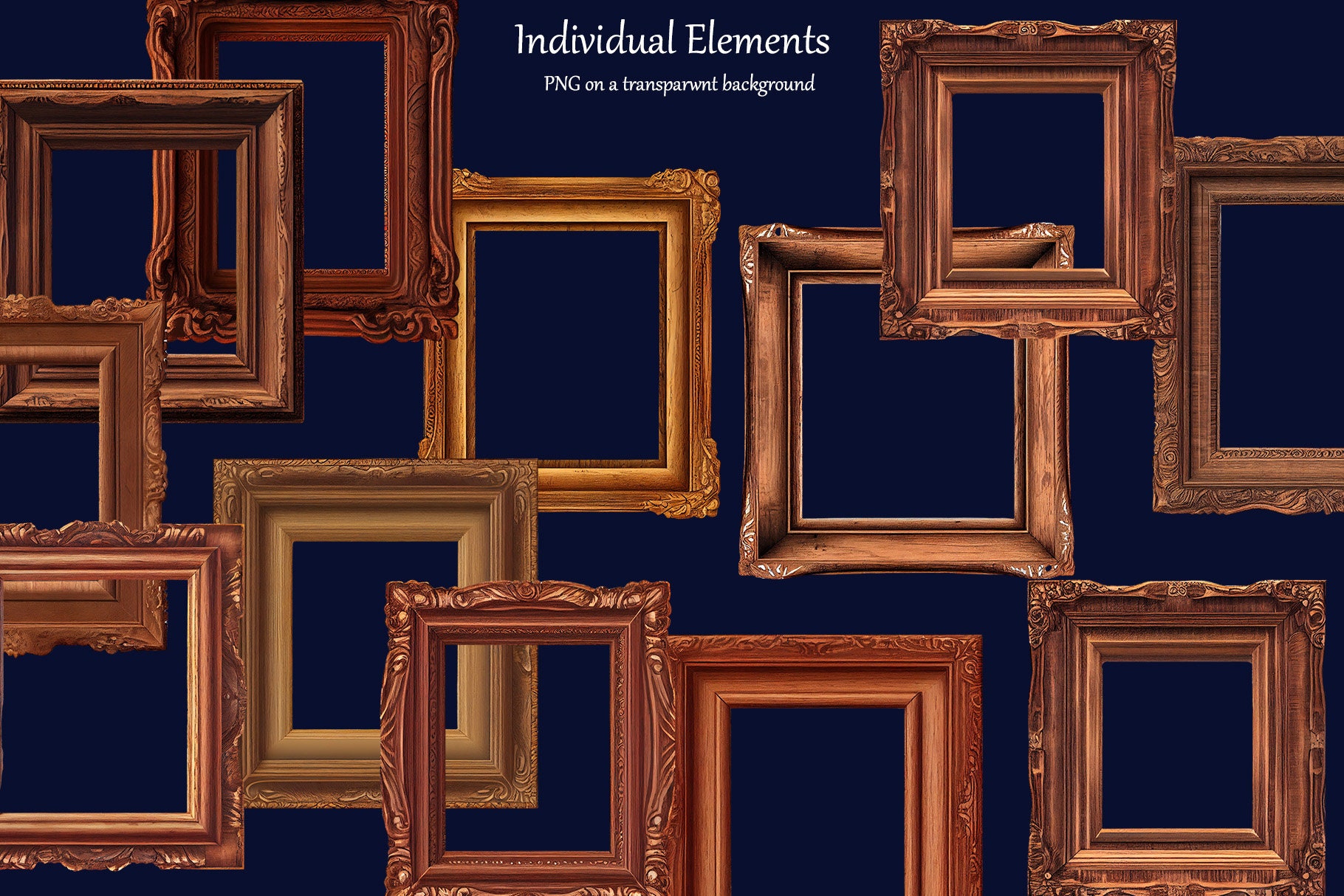 Vintage Frames Clipart. Antic Wooden Frames. Vintage Frames. Photo ...