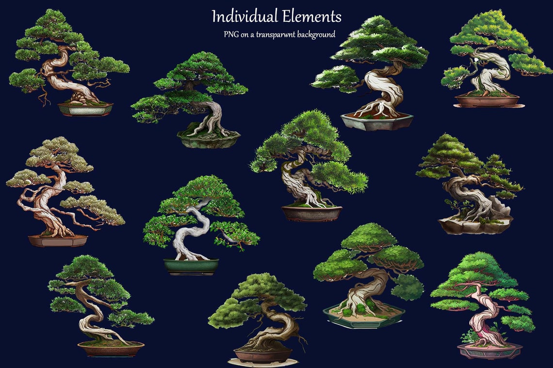 Bonsai Tree Clipart. Tropical Clipart. Bonsai Shrines Clipart ...