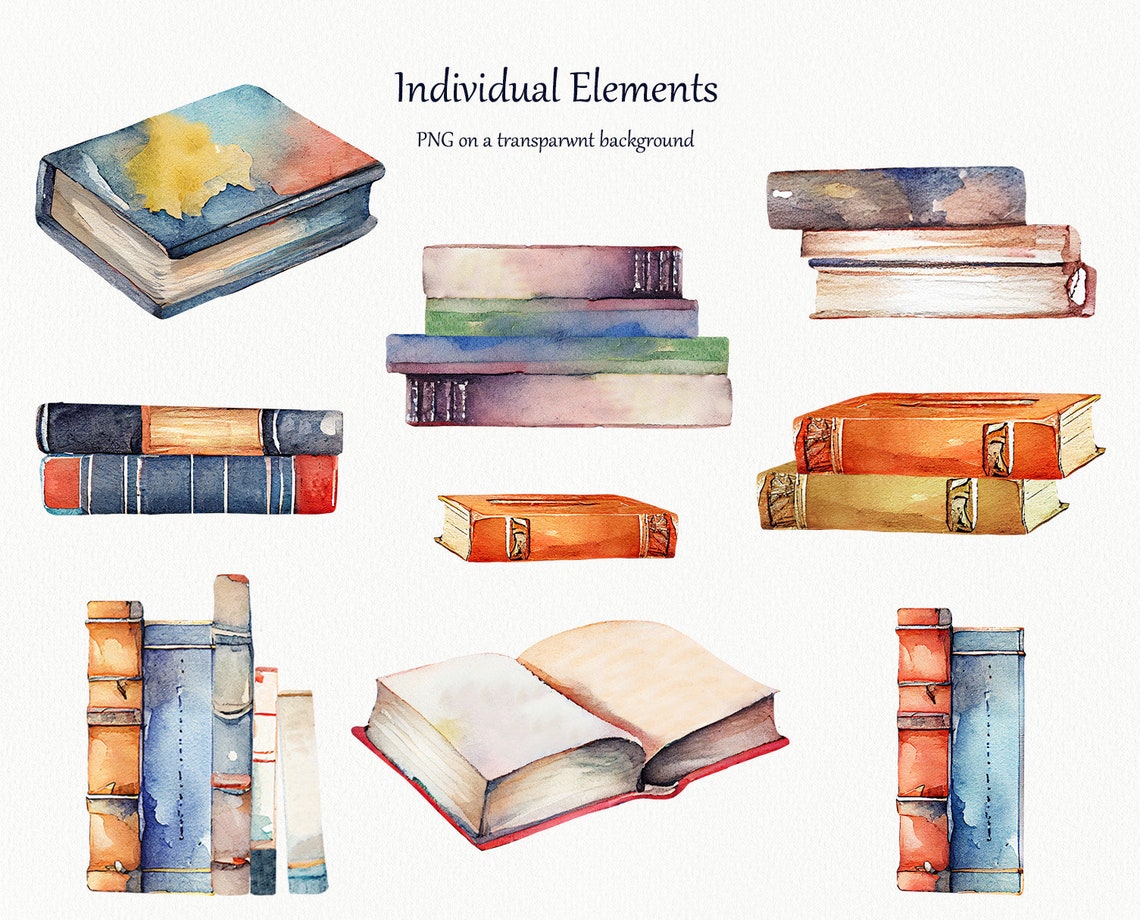 Books Watercolor Clipart. Watercolor Lighthouse Illustration. Nautical ...