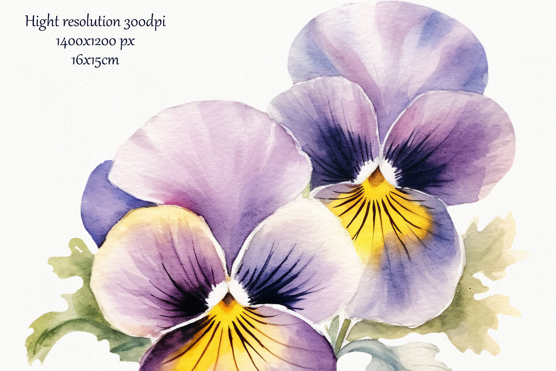 Watercolor Pansy Flowers Clipart. Pansy Flowers Clipart. Floral Pansy ...