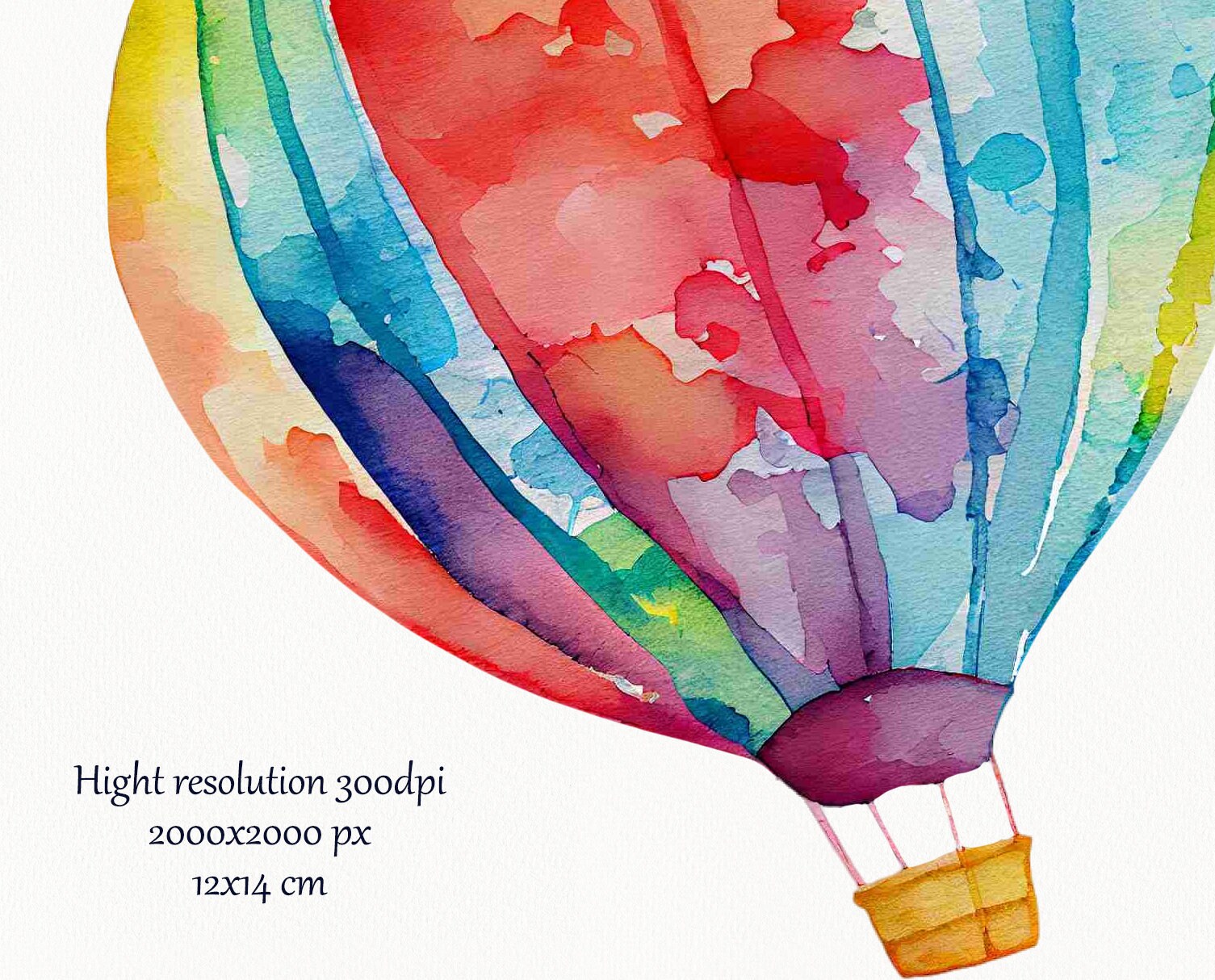 Watercolor Hot Air Balloons Clipart. Vintage Air Balloons Watercolor ...