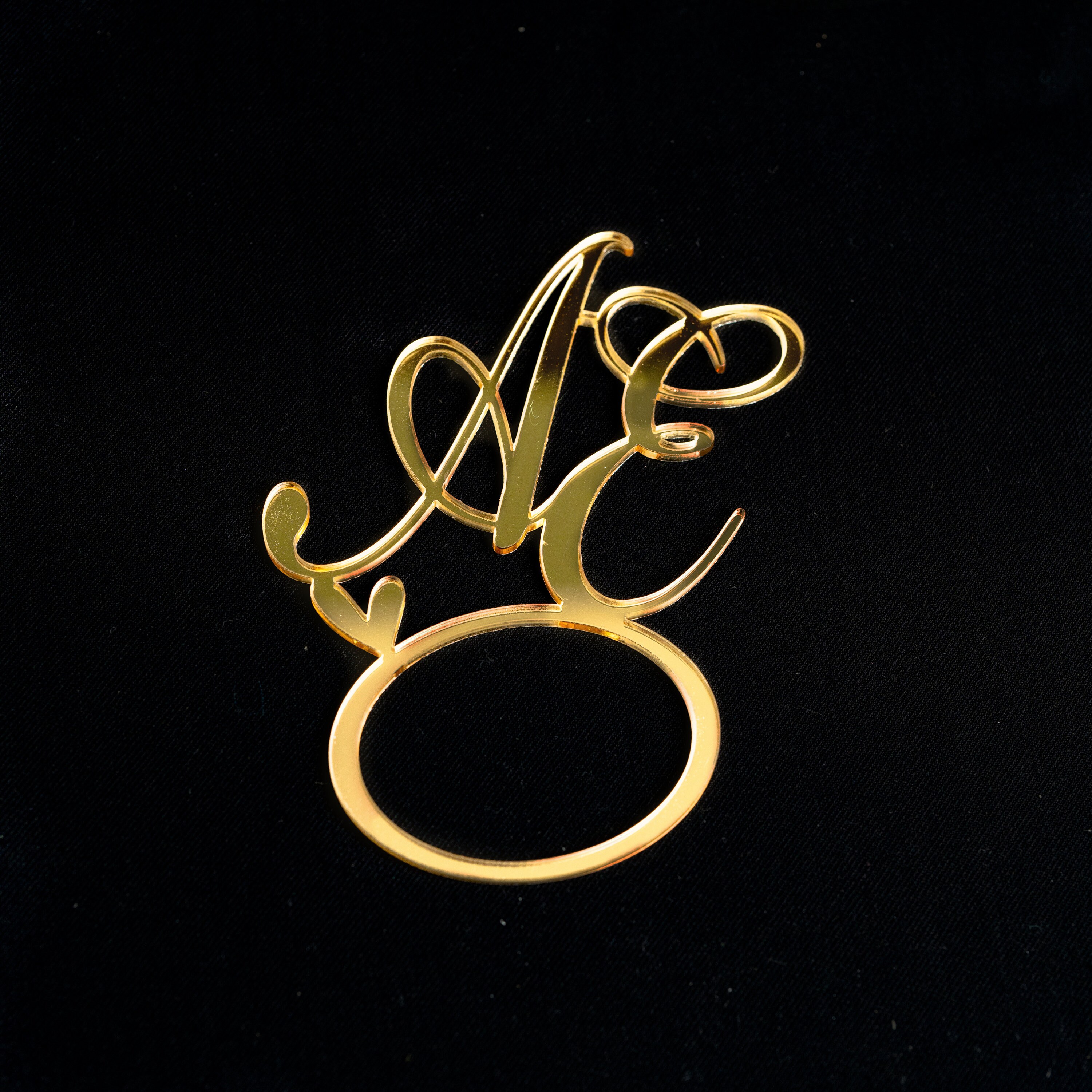 50pcs 6-8cm Personalized Acrylic Cut Napkin Ring Custom Name Sign Table ...