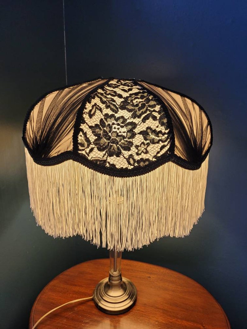Victorian Lampshade, Lace Lampshade, Velvet Lampshade Downton Abbey ...