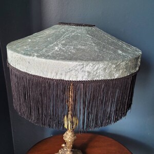 Red Victorian Lampshade, Handsewn, Handmade Lampshade, Downton Abbey ...