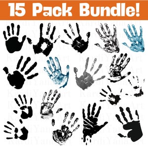 Hand Print SVG Bundle Hand Prints Hand Print PNG Cut File - Etsy