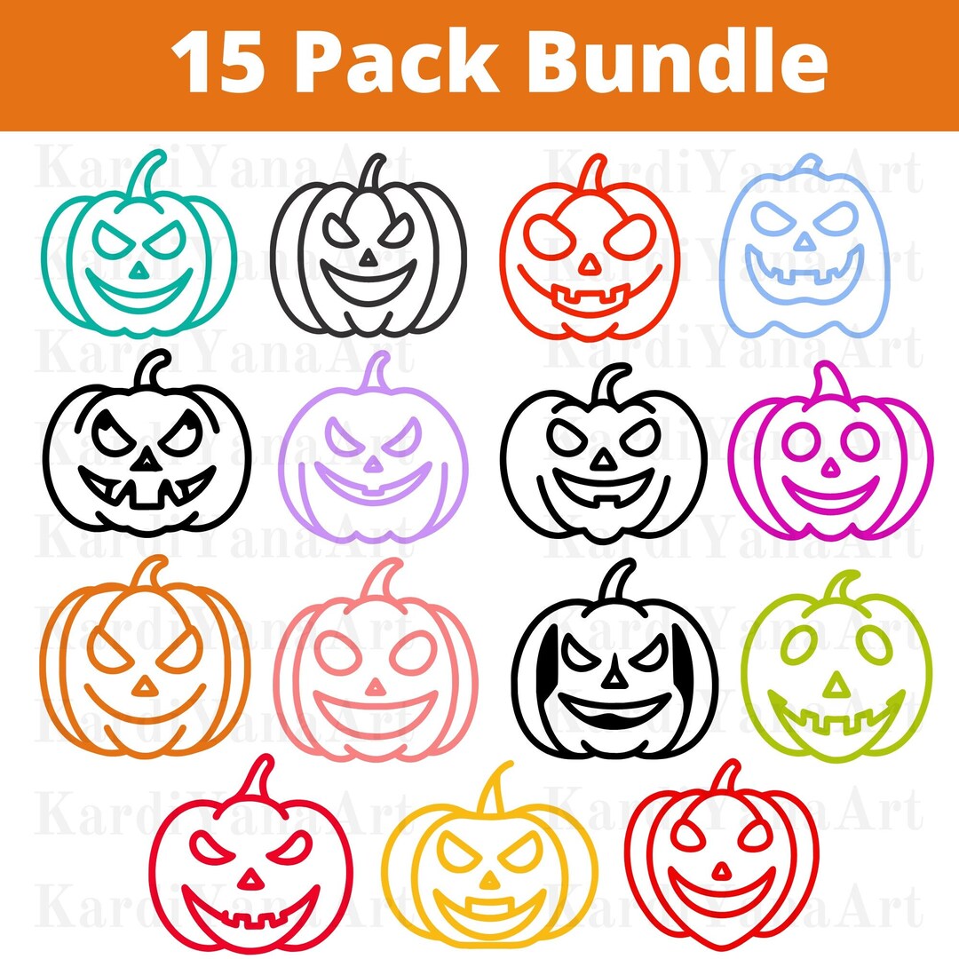 Pumpkin SVG Bundle Pack Pumpkin Vector Halloween Pumpkin SVG - Etsy