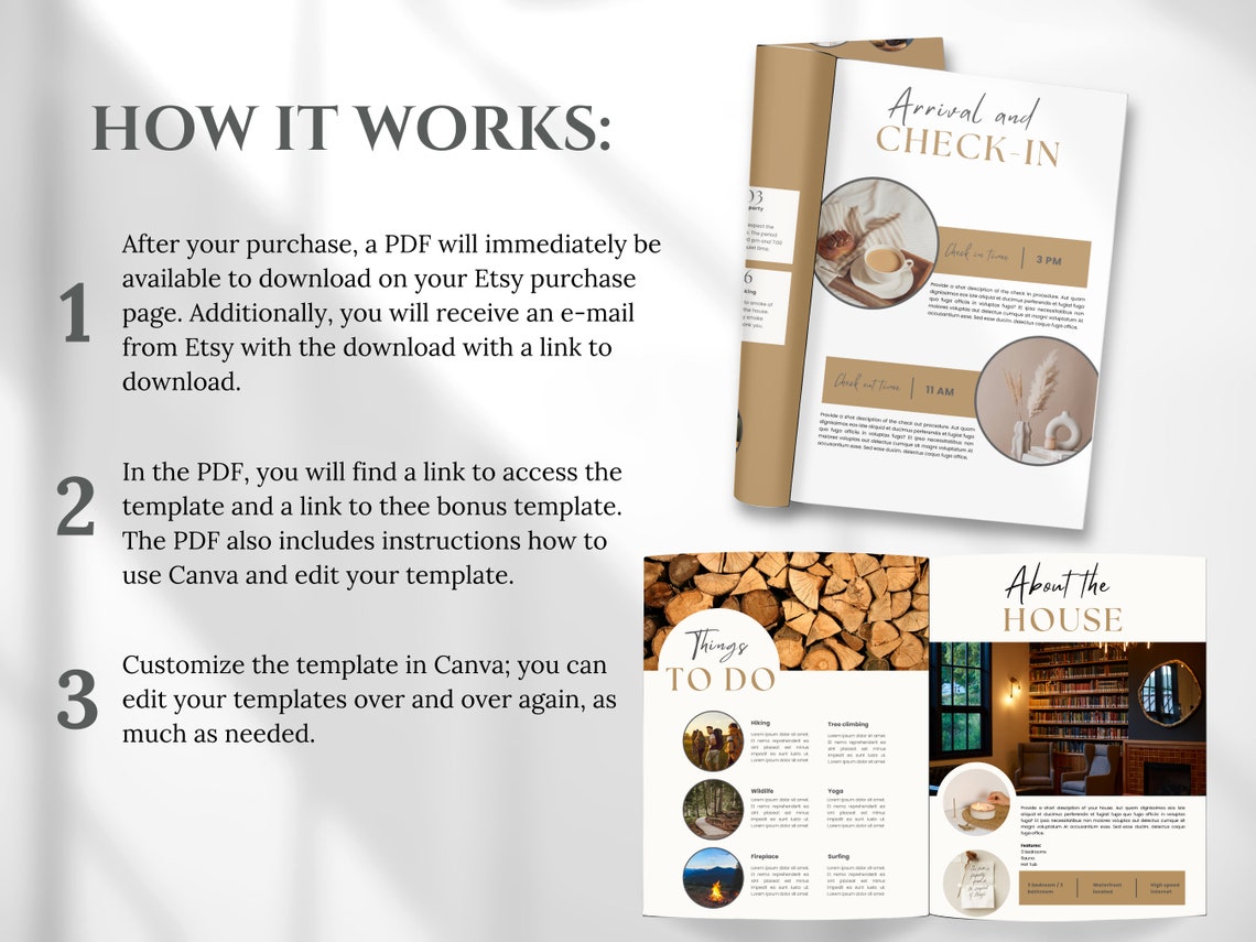 Forest House Welcome Book Template for Airbnb, Welcome Book for ...