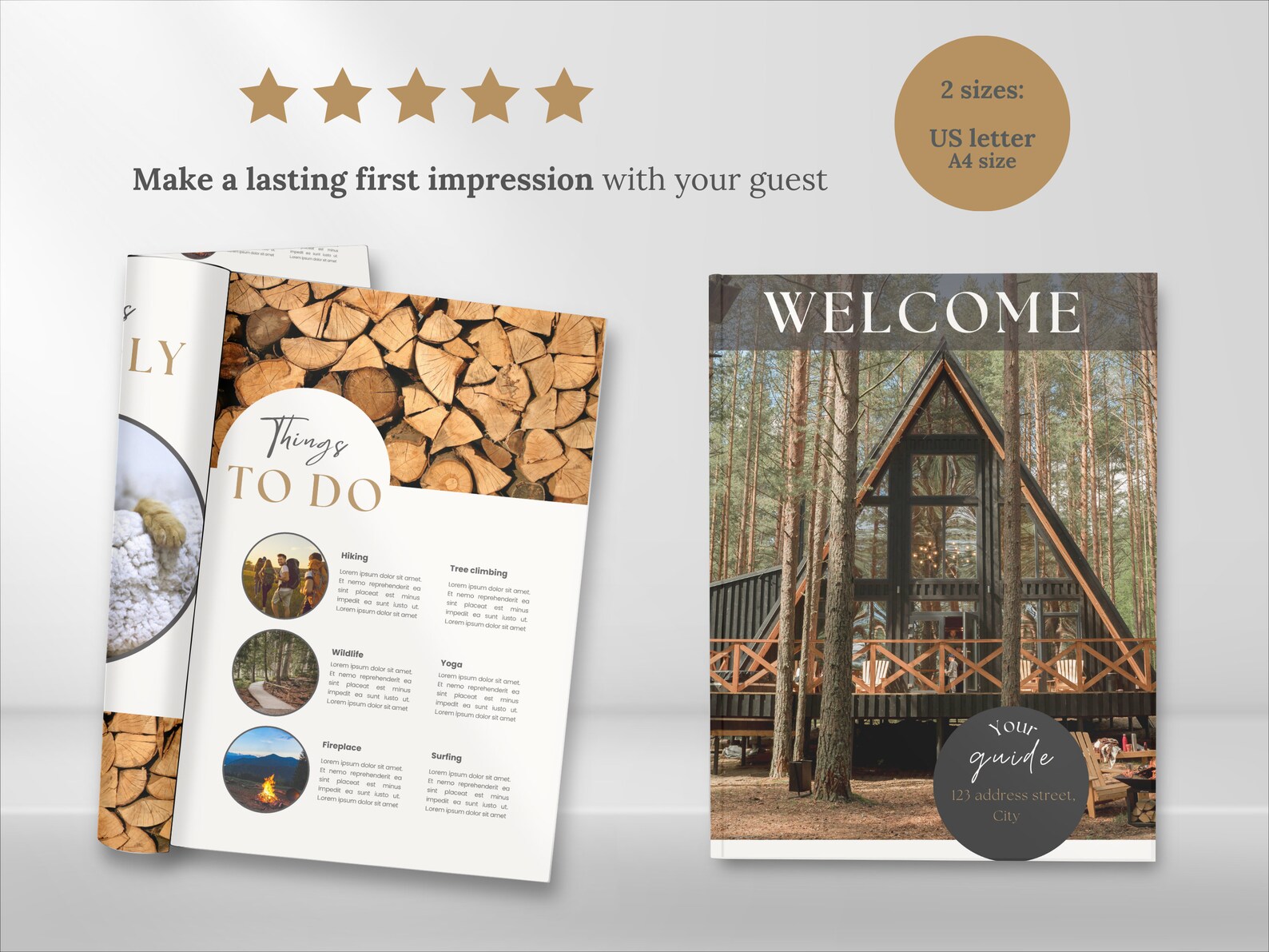 Forest House Welcome Book Template for Airbnb, Welcome Book for ...