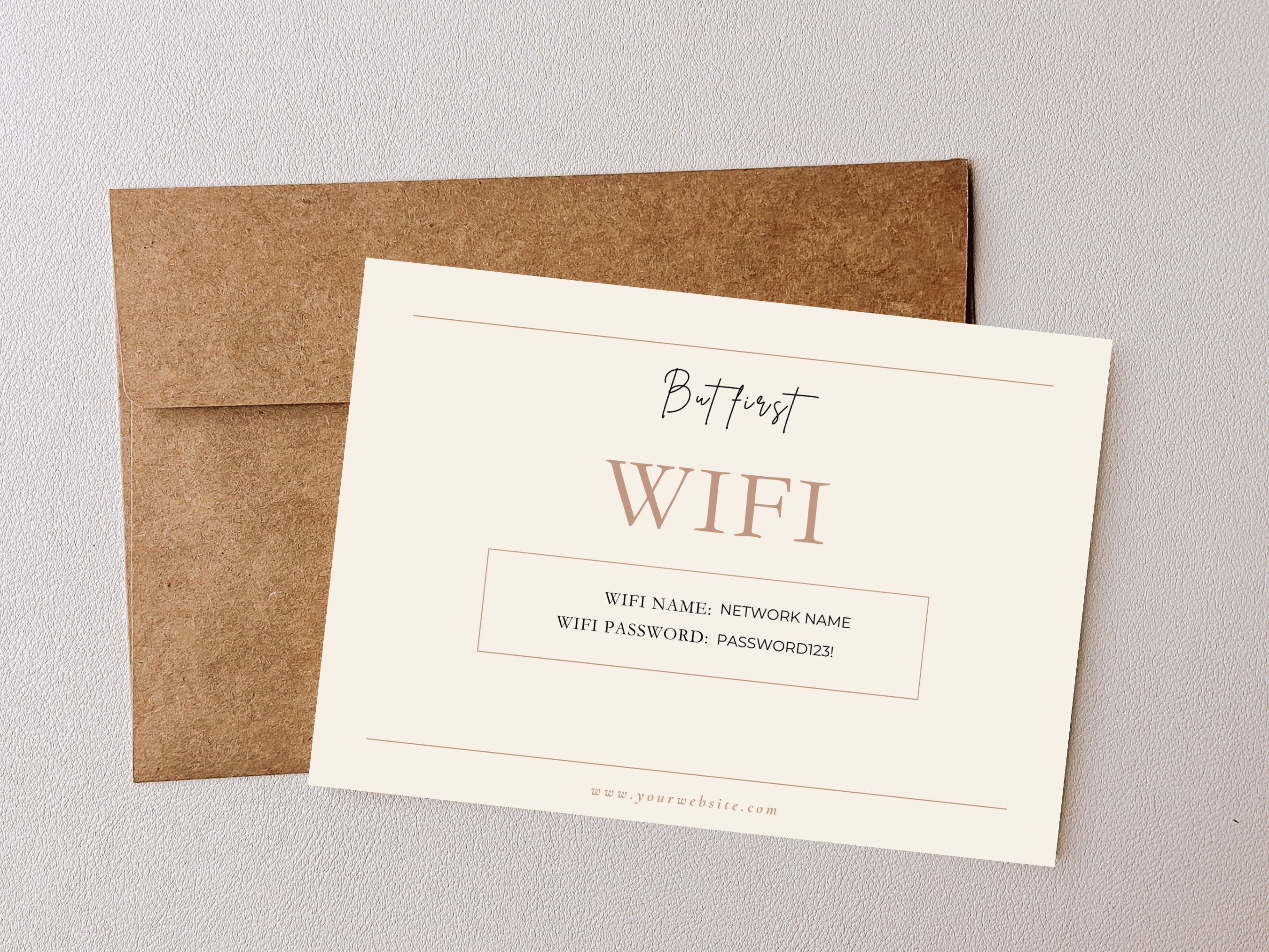 Wifi Sign Template for Guests, Airbnb Wifi Sign, Hotel Wifi Card, Guest ...
