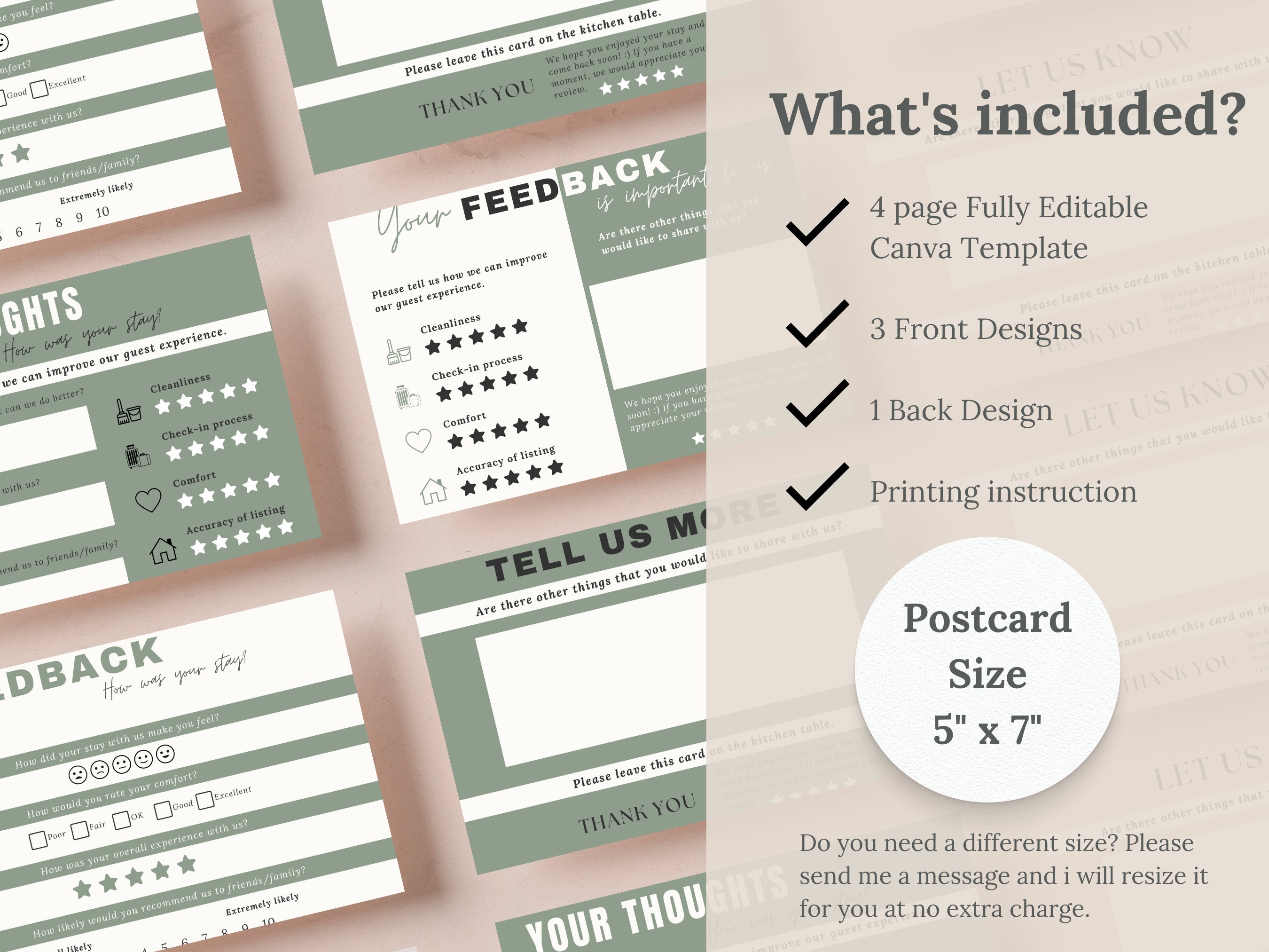 Airbnb Comment Card | Feedback Form Guest | Airbnb Feedback Card ...