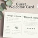 Welcome Card Template for Airbnb, Thank You for Staying Card for Guest ...