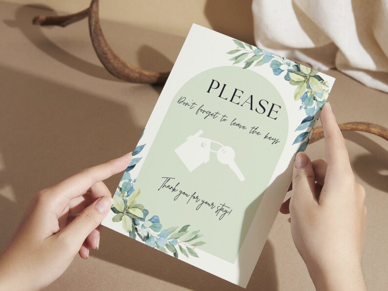 Drop Keys Here Sign Template, Leave the Keys Sign, Airbnb Sign ...