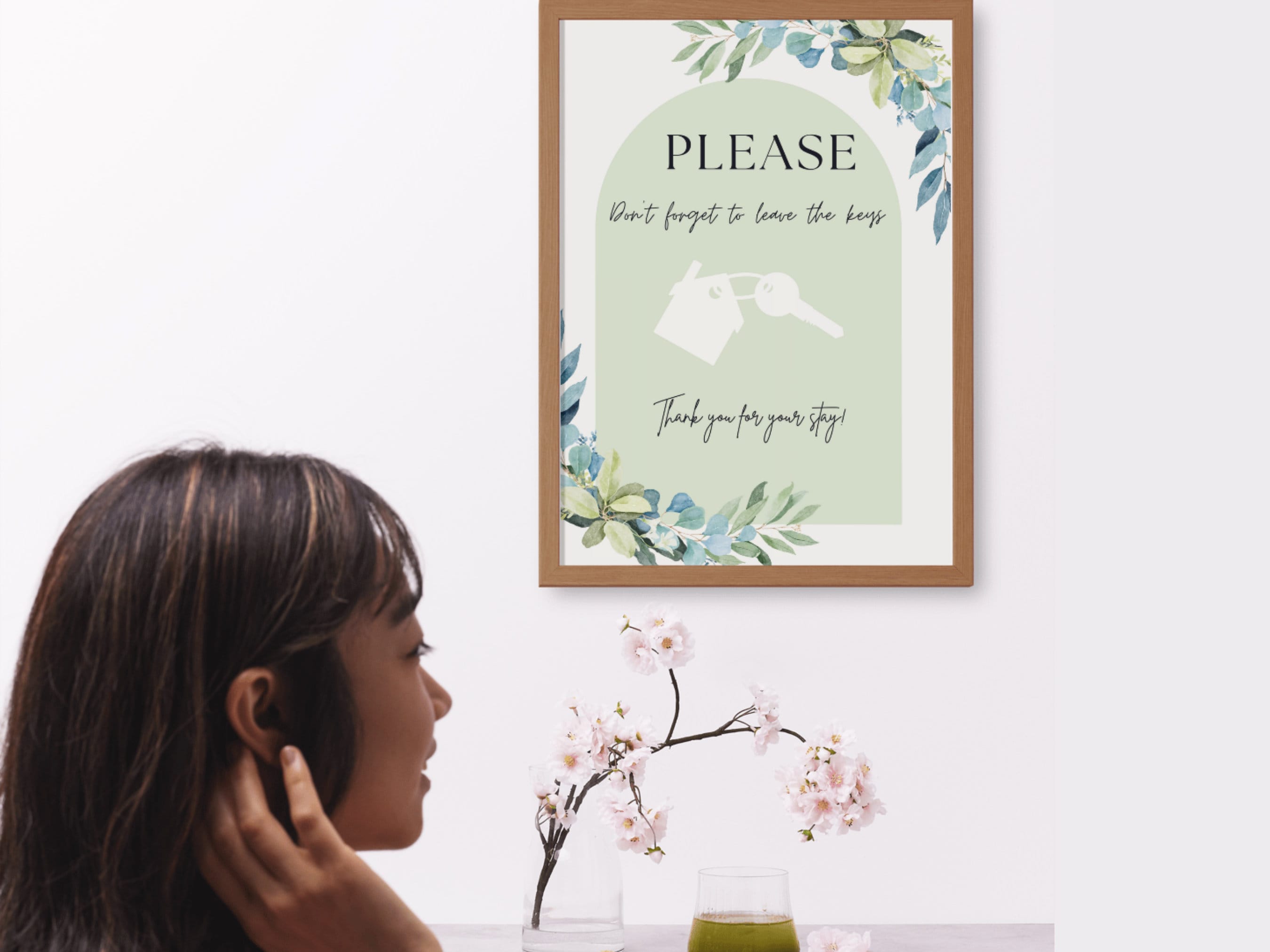 Drop Keys Here Sign Template, Leave the Keys Sign, Airbnb Sign ...