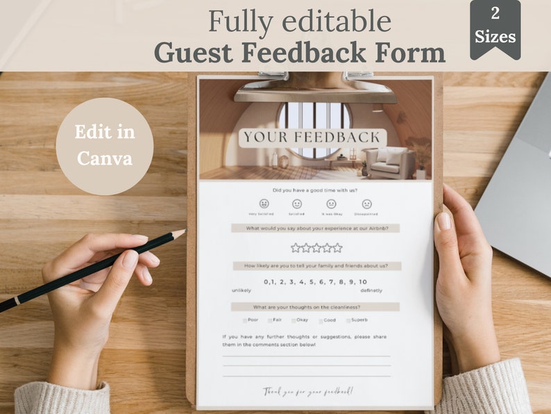 Guest Feedback Form Template for Airbnb, Guest Comment Form, Feedback ...