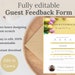 Editable Feedback Form Guest, Airbnb Host, VRBO, Canva Template, Hotel ...
