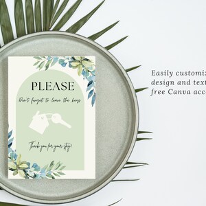 Drop Keys Here Sign Template, Leave the Keys Sign, Airbnb Sign ...