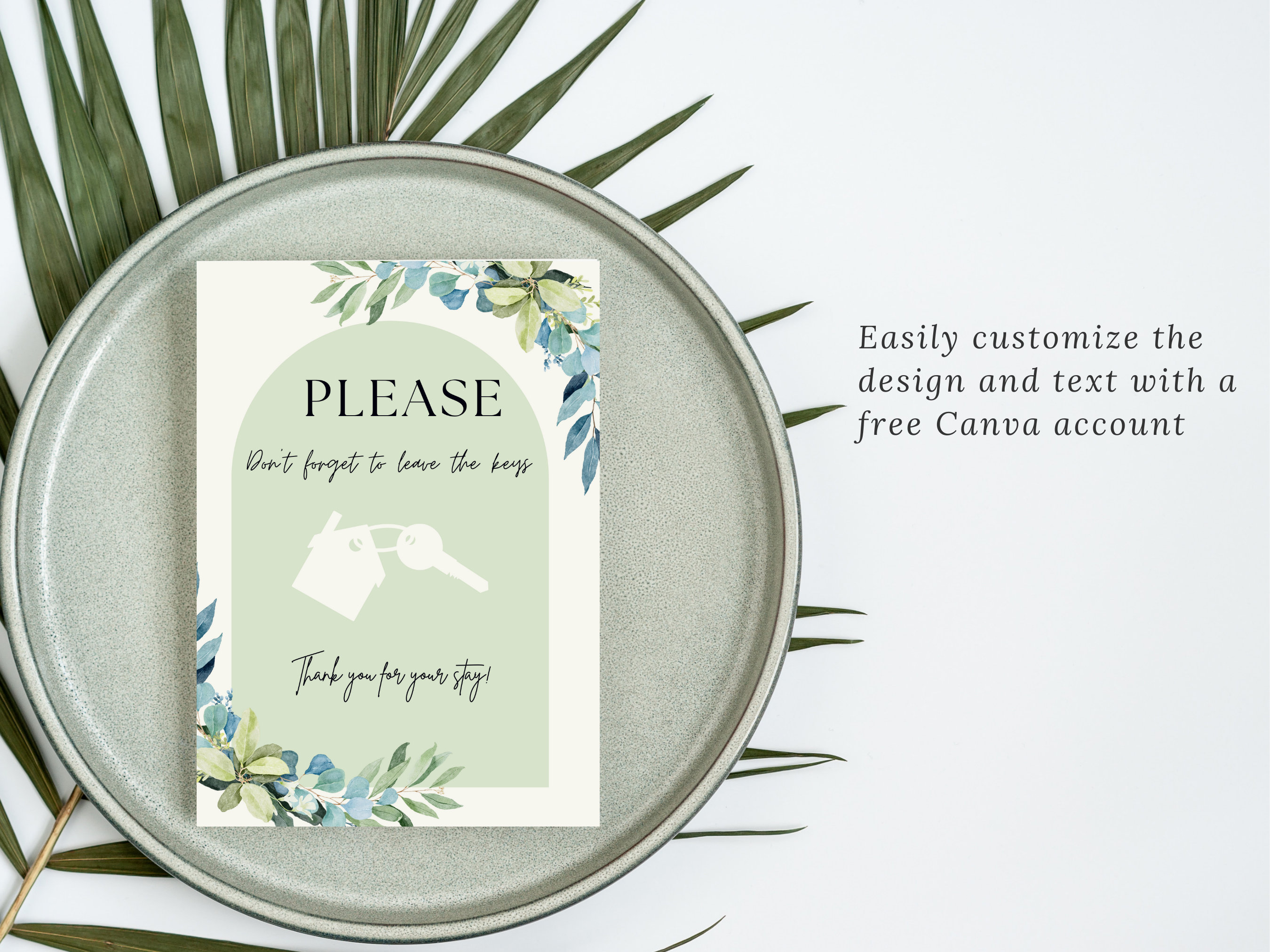 Drop Keys Here Sign Template, Leave the Keys Sign, Airbnb Sign ...