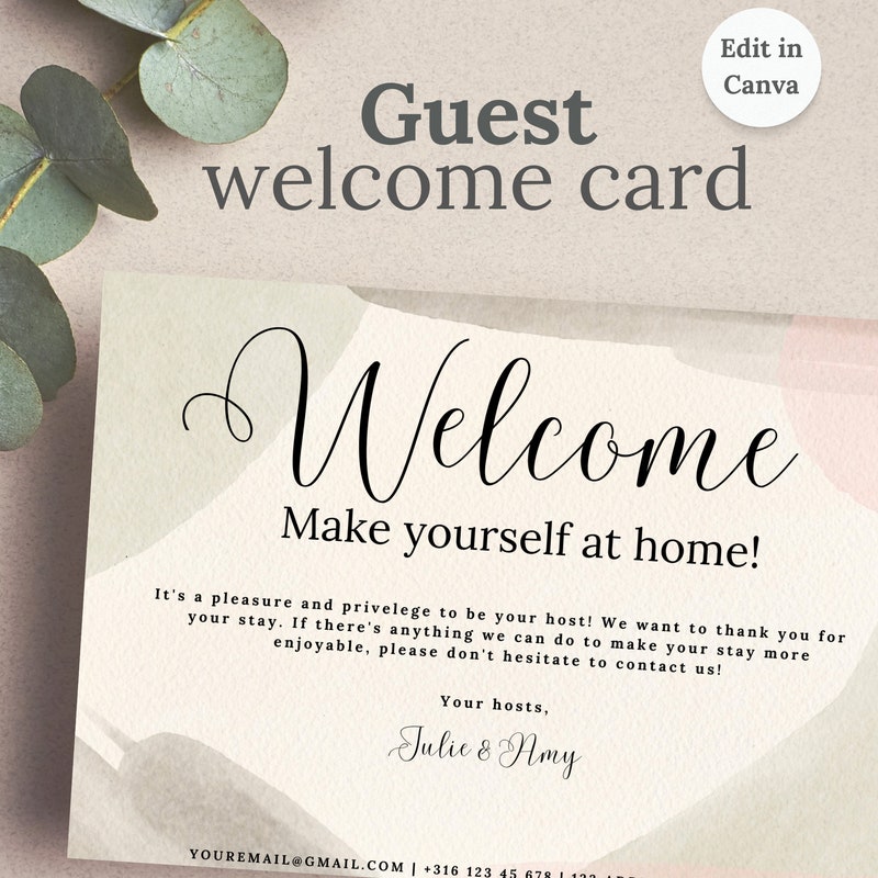 Carta de bienvenida del hotel - Etsy España