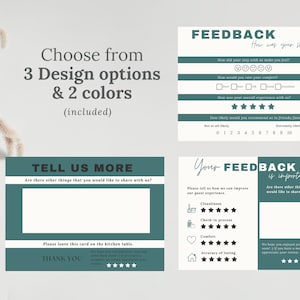 Airbnb Comment Card, Feedback Form Guest, Airbnb Feedback Card ...