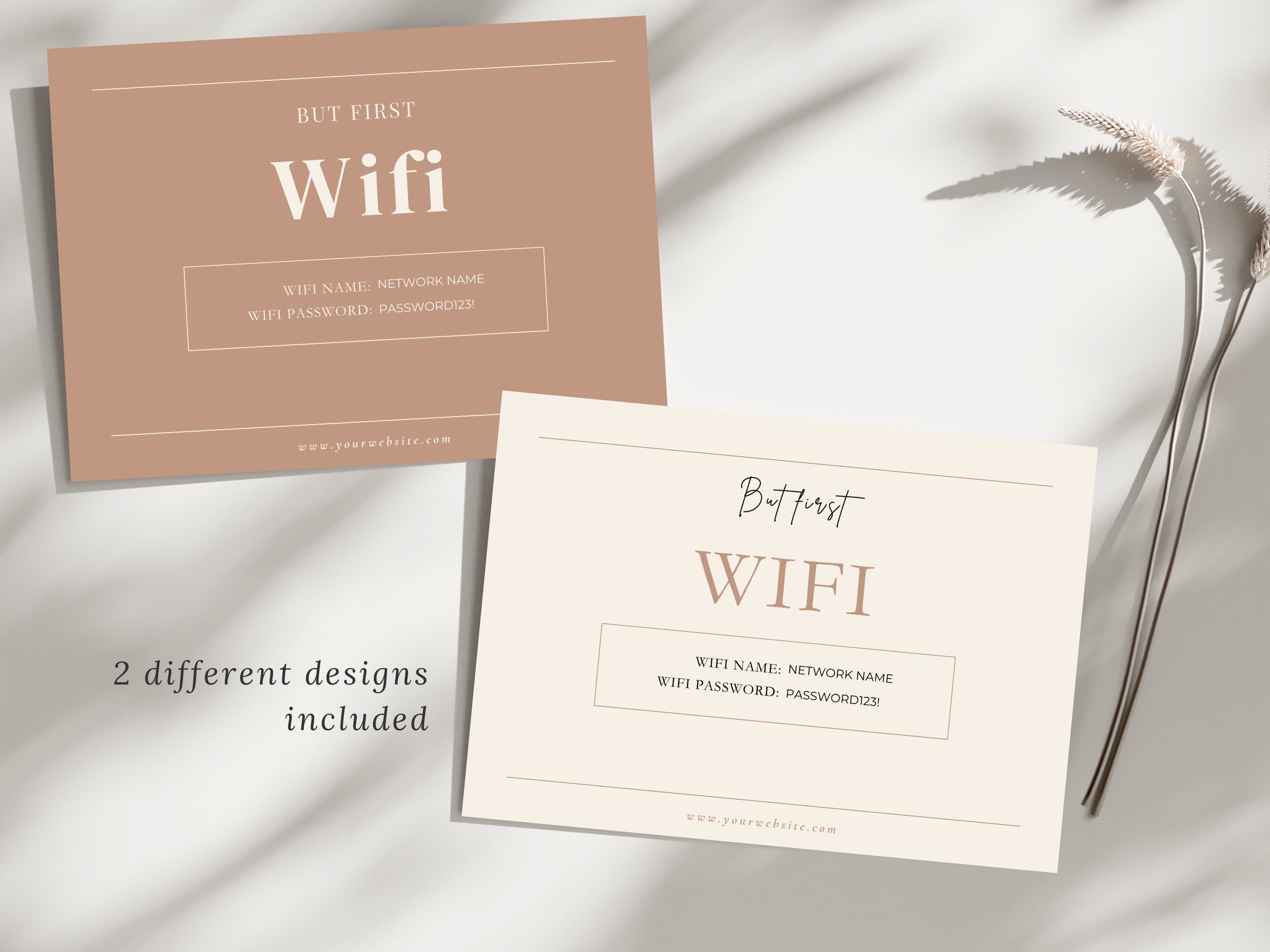 Wifi Sign Template for Guests, Airbnb Wifi Sign, Hotel Wifi Card, Guest ...