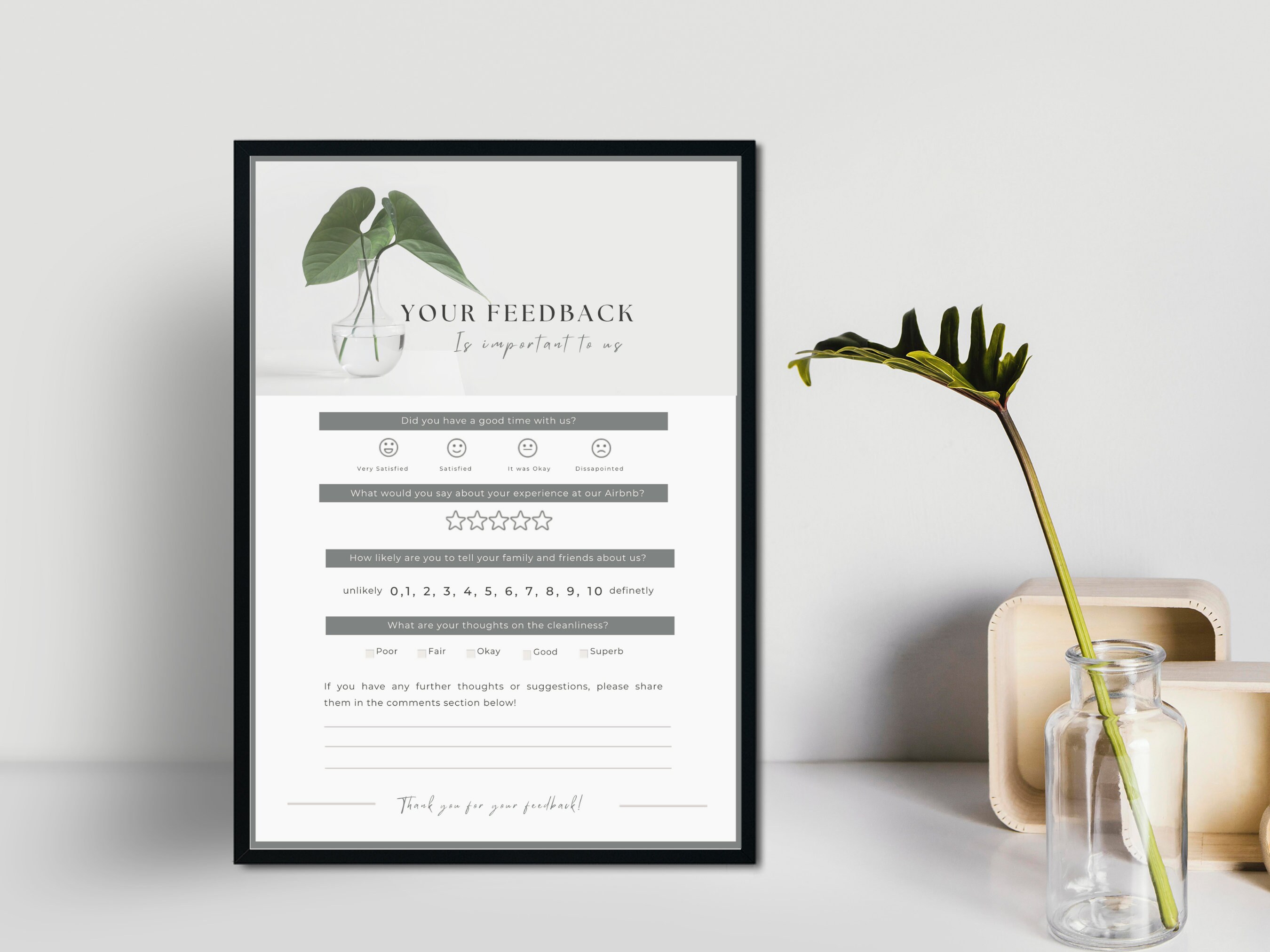 Feedback Form Bundle, Guest Feedback Form, Suggestion Form, VRBO, Canva ...