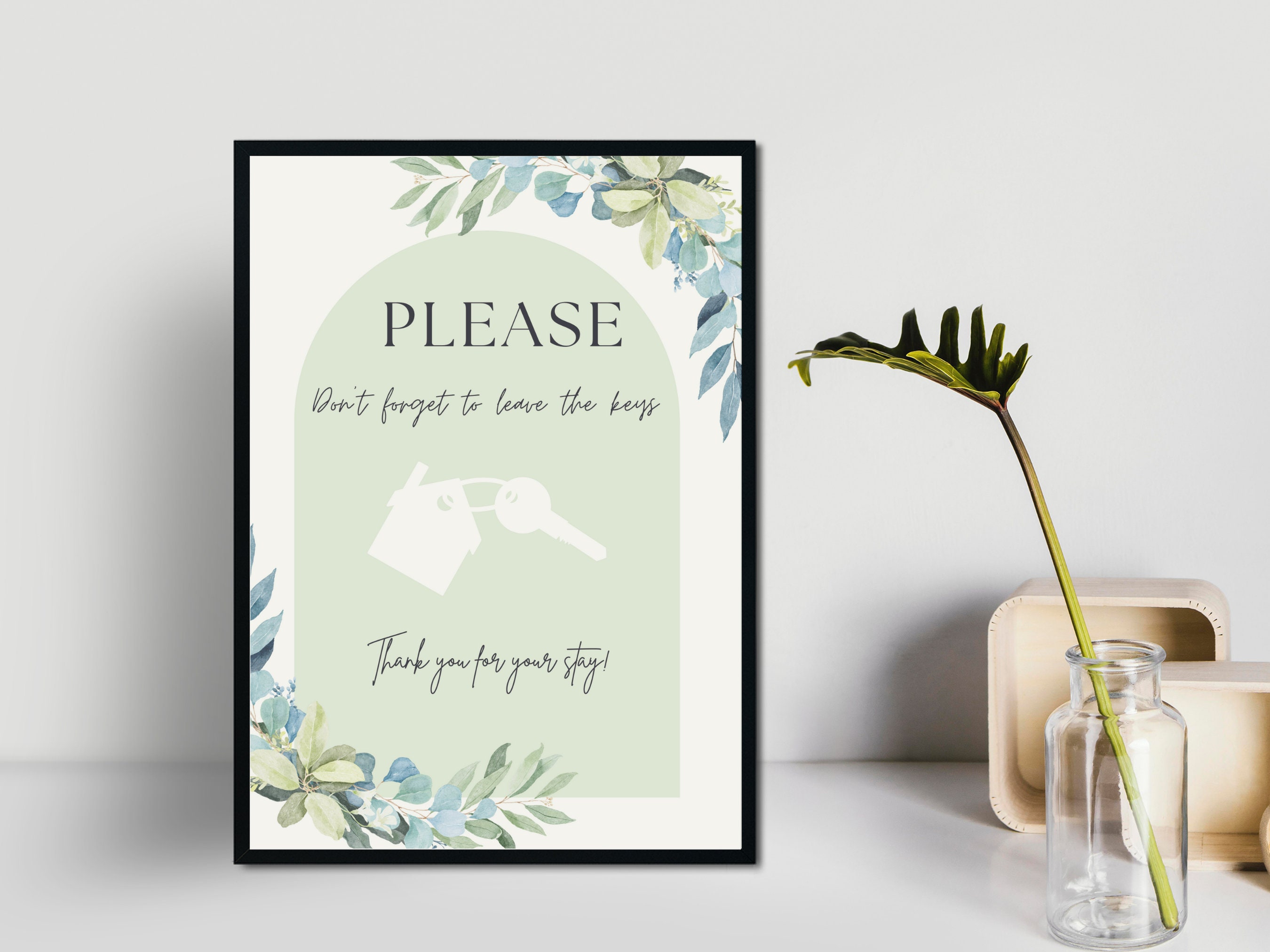 Drop Keys Here Sign Template, Leave the Keys Sign, Airbnb Sign ...