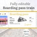 Train Boarding Pass, Train Ticket Template, Editable Train Trip Gift ...