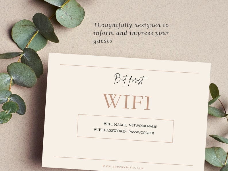 Wifi Card Bundle for Airbnb, Airbnb Wifi Sign, Hotel Wifi Card, Guest ...