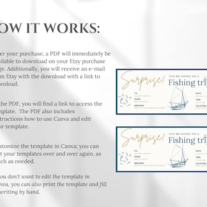 Fishing Trip Template, Fishing Voucher, Editable Boarding Pass, Fishing ...