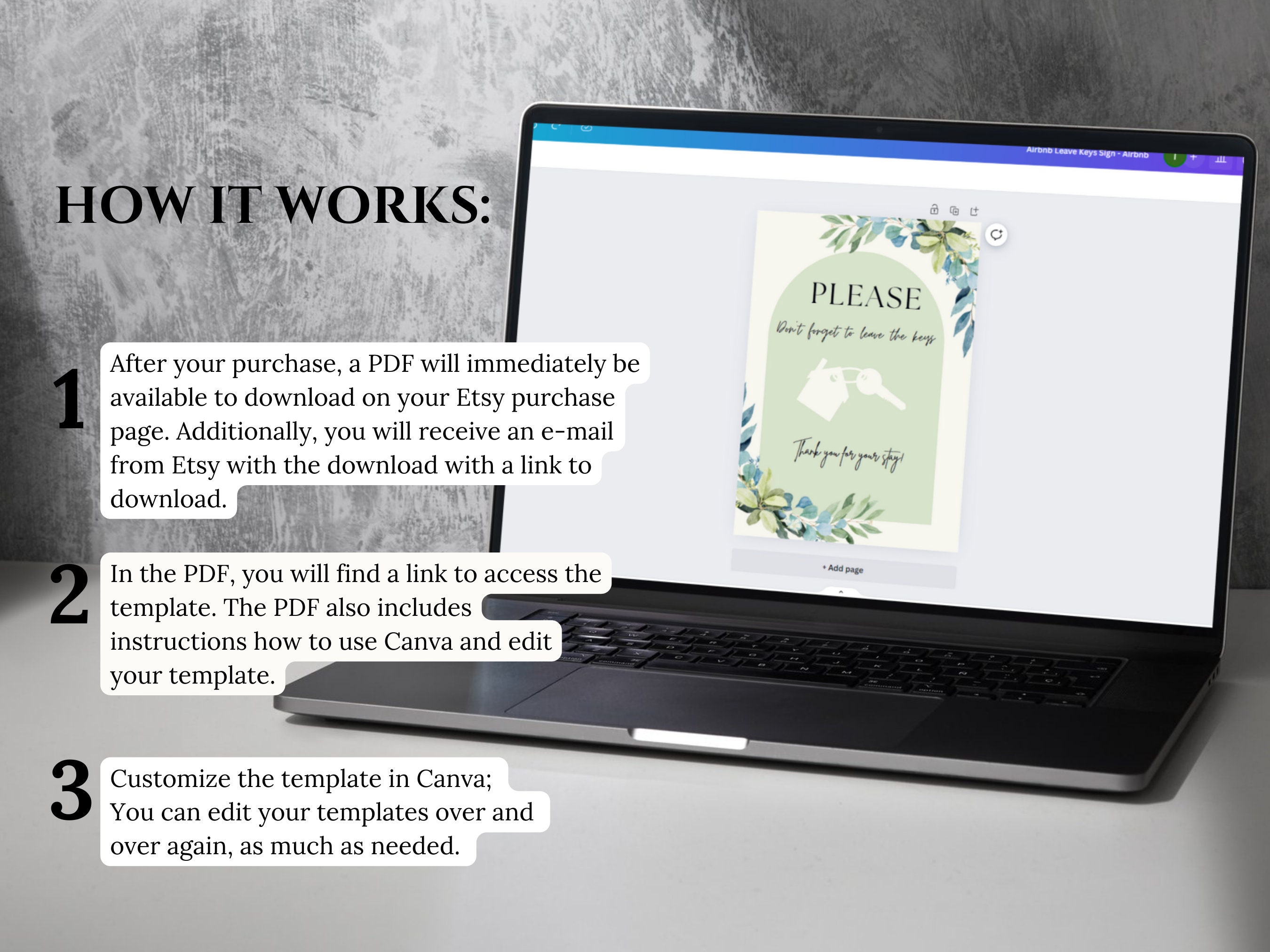 Drop Keys Here Sign Template, Leave the Keys Sign, Airbnb Sign ...