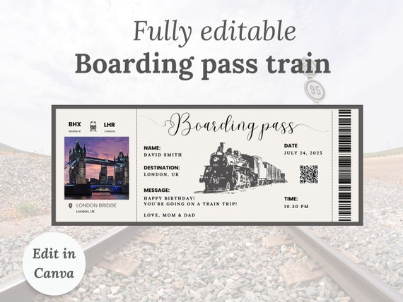 Printable Train Ticket Template Microsoft Word