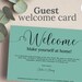Welcome Card for Airbnb Short Term Rental Homes, Thank You for Staying ...