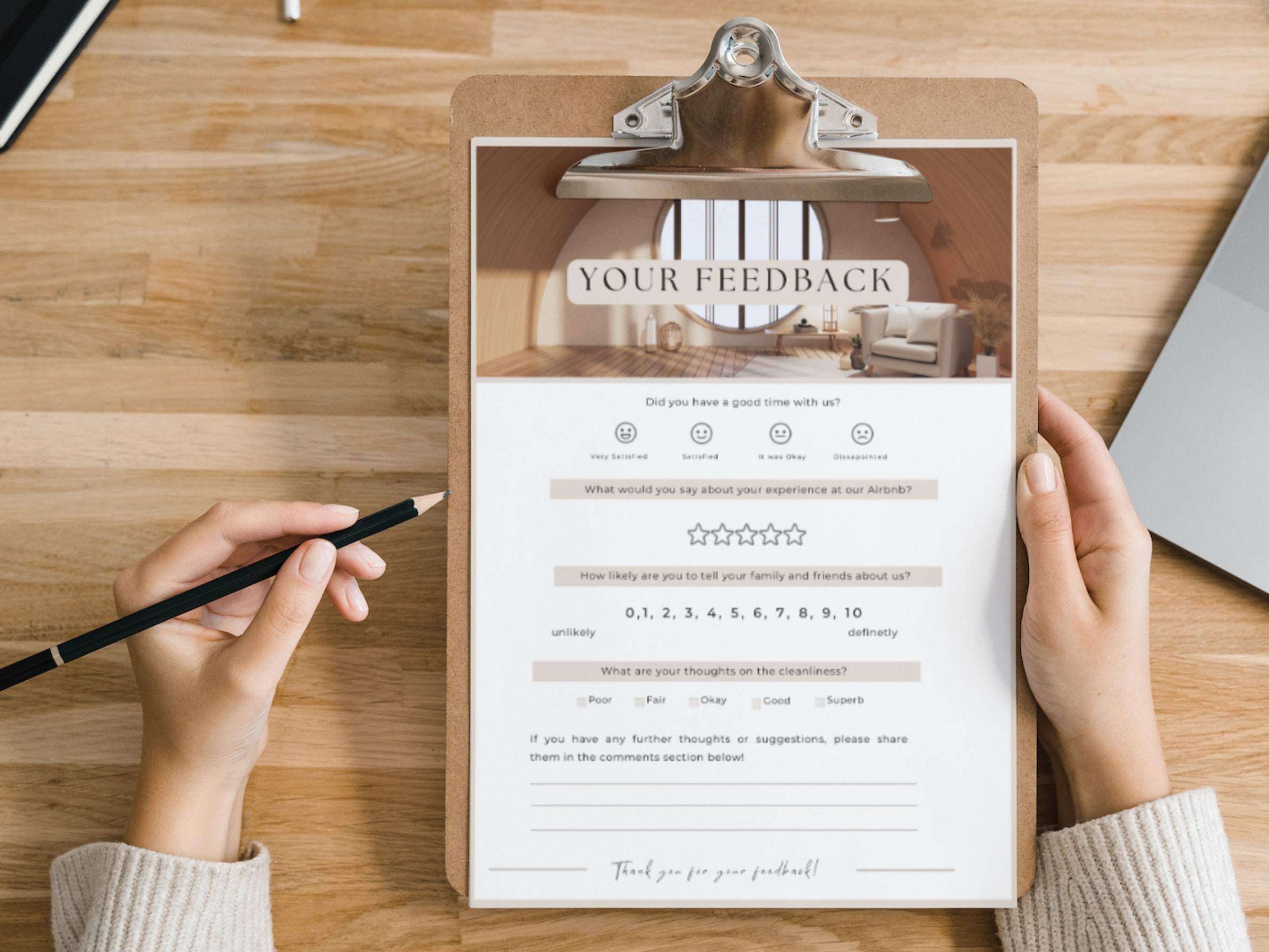 Guest Feedback Form Template for Airbnb, Guest Comment Form, Feedback ...