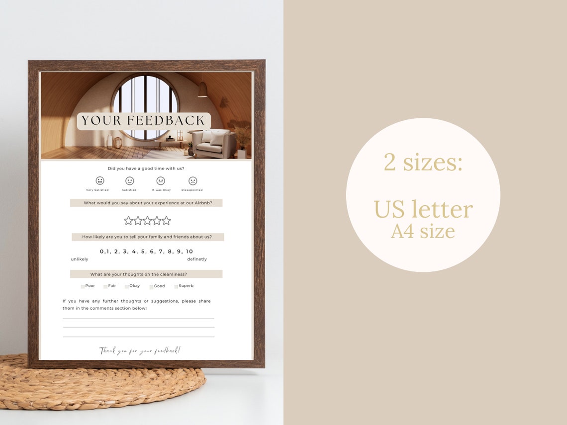 Editable Feedback Form Guest, Airbnb Host, VRBO, Canva Template, Guest ...